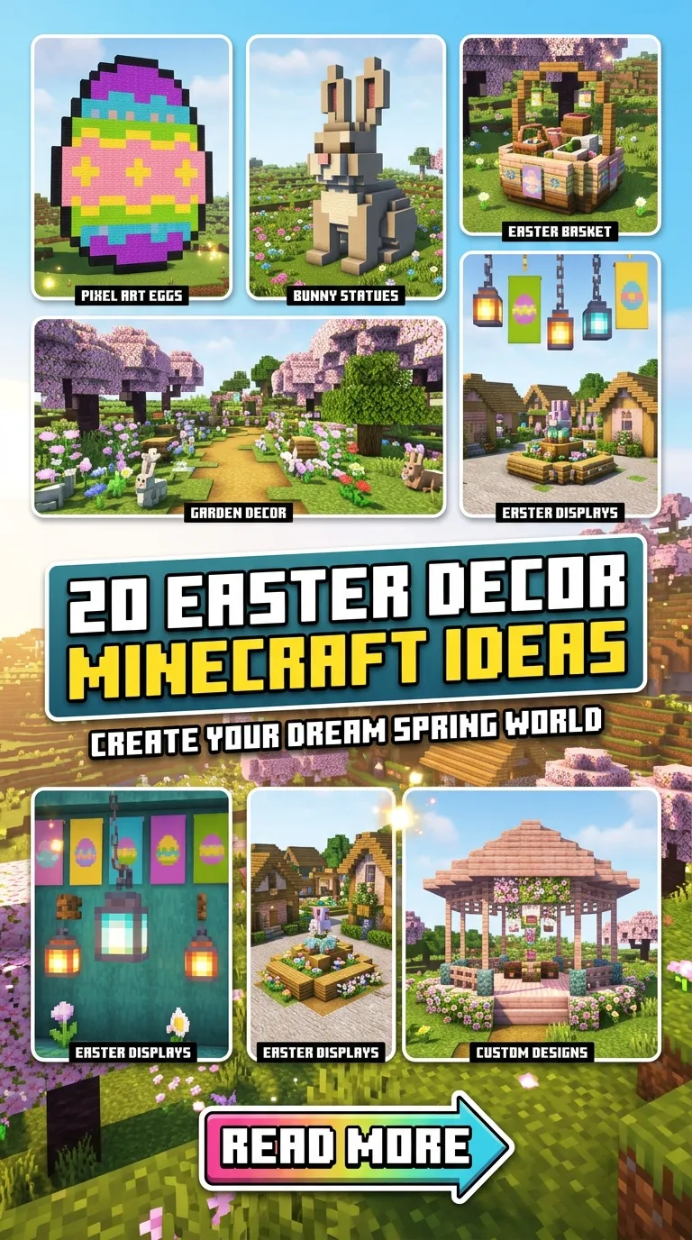 20 Easter Decor Minecraft Ideas